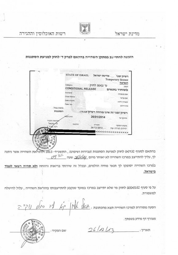 The impending detention of African asylum protest leader Mutasim Ali ...