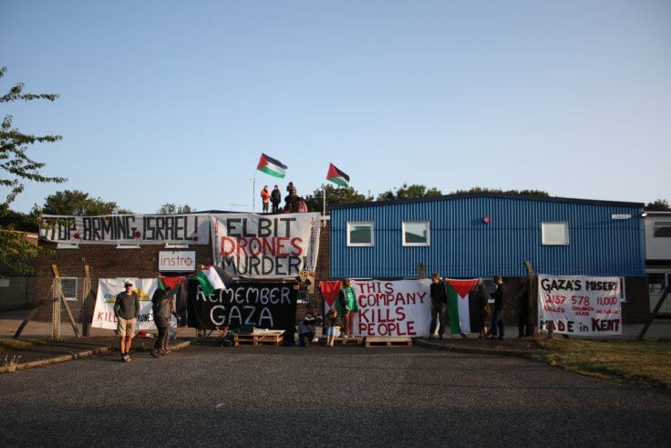 UK’s Block the Factory activists protest Elbit System factories on 1st ...