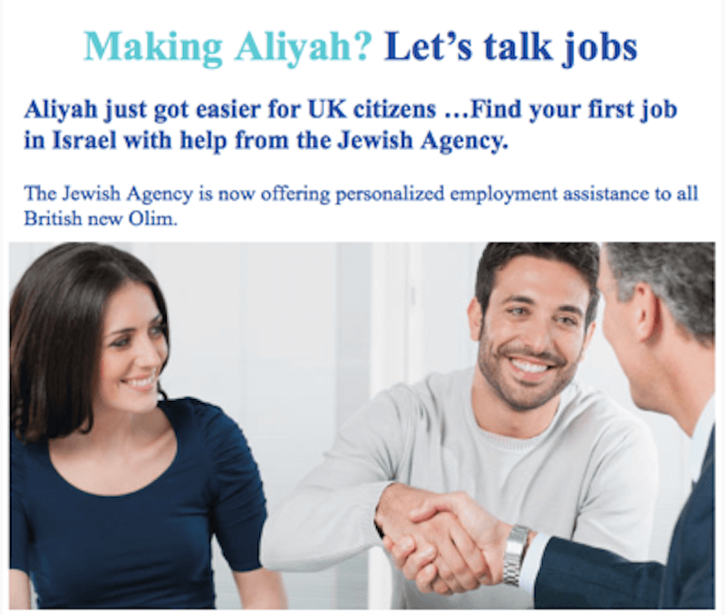 Newspaper ads offer employment help for new immigrants to Israel — but ...