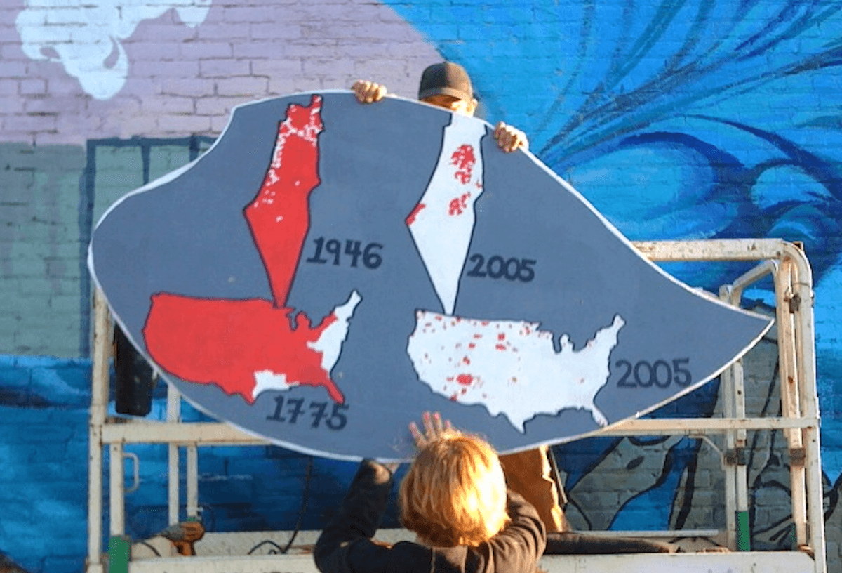 Defacing of Olympia mural highlights Native American-Palestinian ...