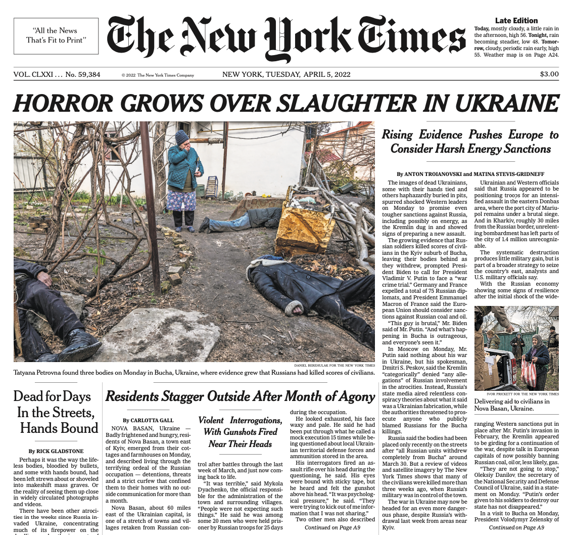 ‘Words like Slaughter:’ A comparative study of The New York Times ...