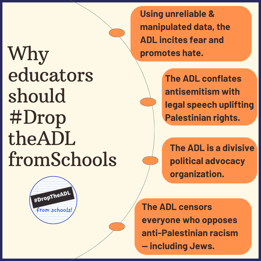 Open Letter to Educators: The ADL is not a social justice partner ...
